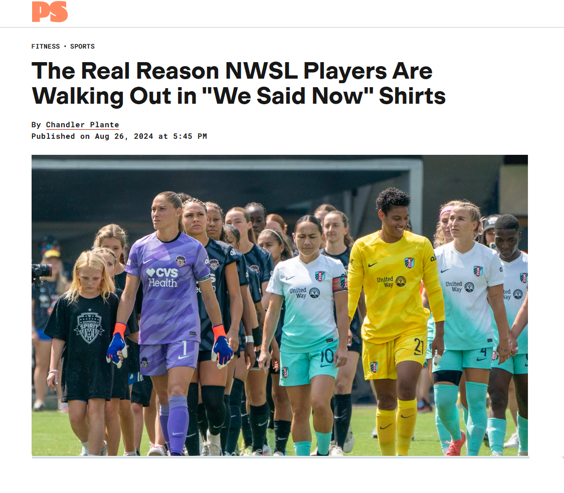 The Real Reason NWSL Players Are Walking Out in "We Said Now" Shirts ...
